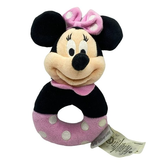 Disney | Toys | Disney Store Baby Minnie Mouse Infant 6 Rattle Stuffed ...